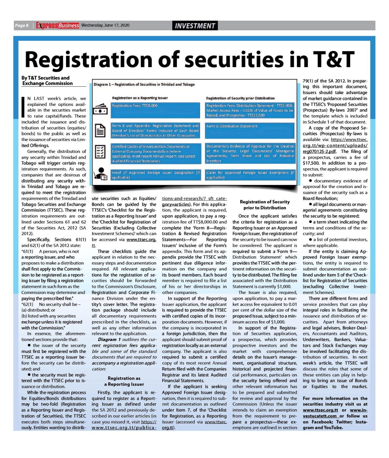 Registration of Securities of Trinidad and Tobago - TTSEC | You Invest ...