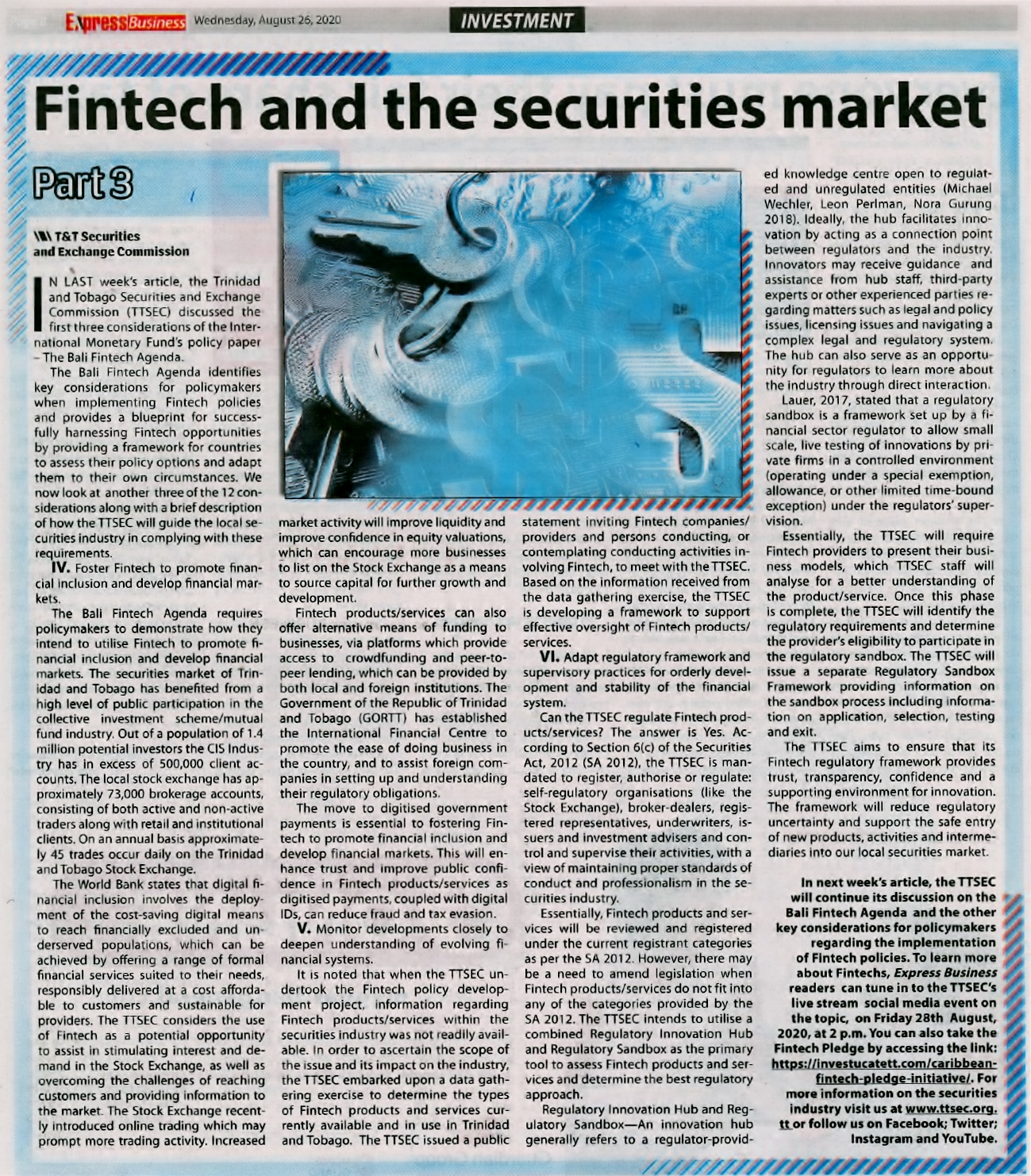 Fintech and the Securities Market – Part 3 of 5 - TTSEC | You Invest ...